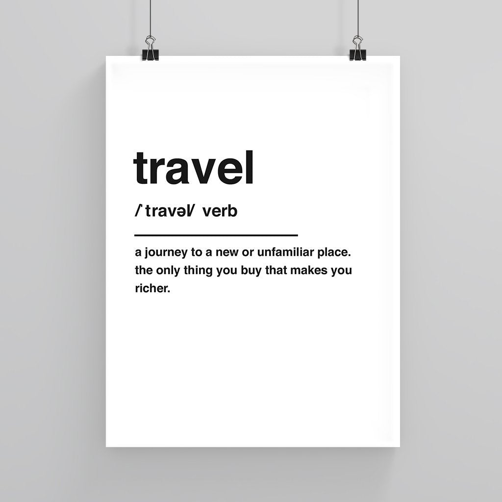 Travel Definition – Custom Travel Posters