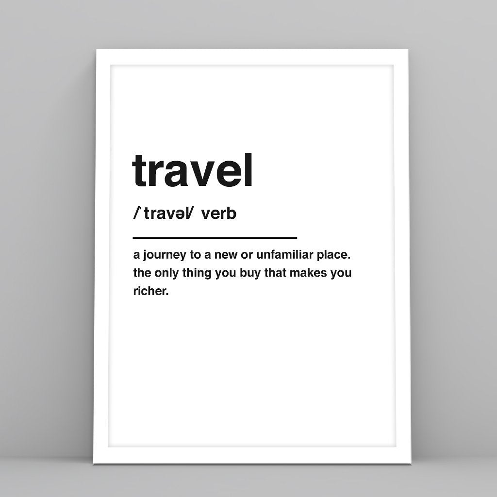 Travel Definition – Custom Travel Posters