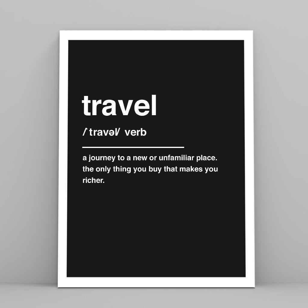 Travel Definition – Custom Travel Posters